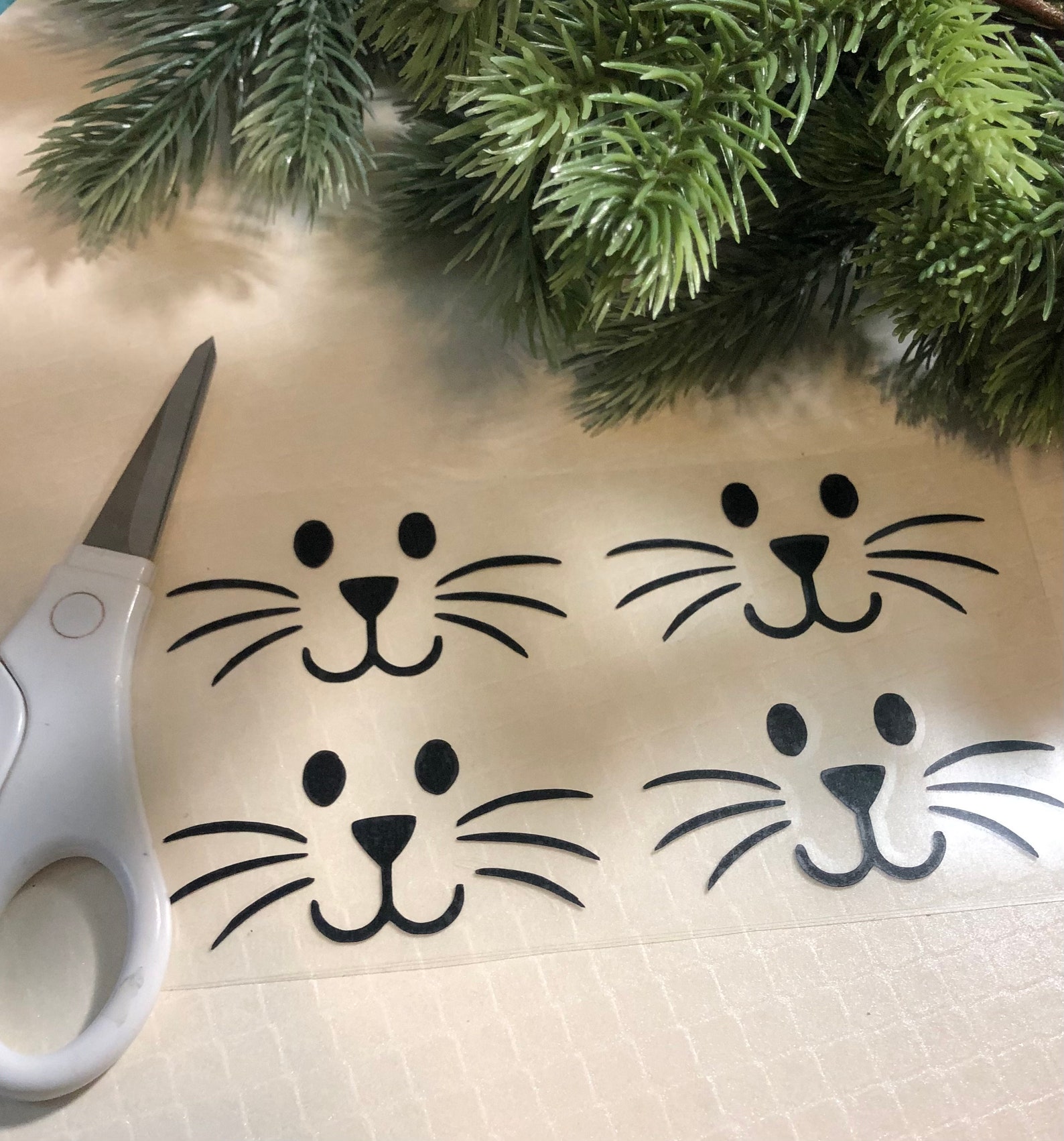 Vinyl Decal: Sheet of 4 Cat Vinyl Decals / D.I.Y Projects/ornaments ...