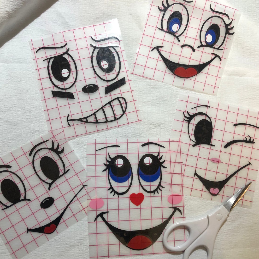 Vinyl Decal: Cartoon Flower Pot / Clay Pot Face / Fishbowl DIY / Flower ...