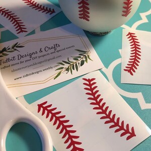 Vinyl Decal: Baseball Stitches Vinyl Decals - Many Colors (1 Decal) - Etsy