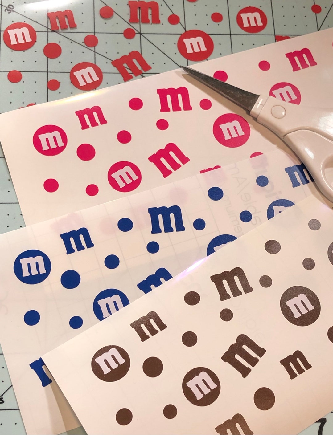 Vinyl Decal: Sheet of M Candy Inspired Decal / Stickers (no Transfer ...