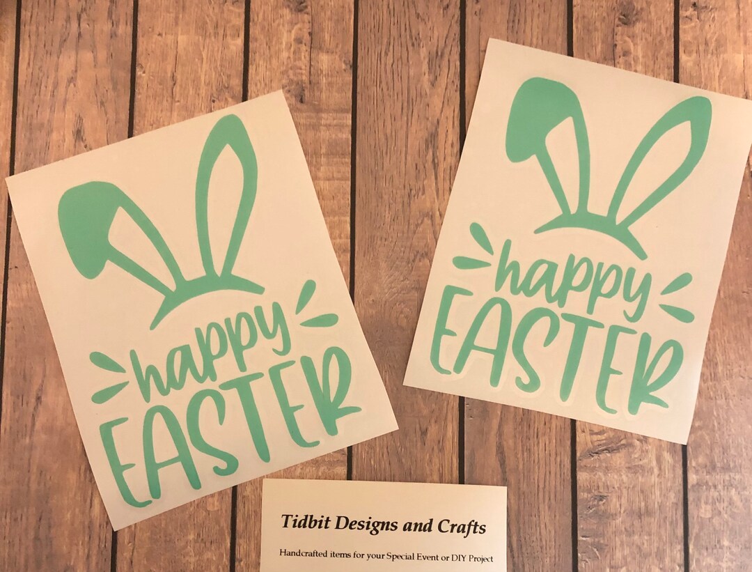 Vinyl Decal: Happy Easter Vinyl Decal / DIY Project (1 Decal) - Etsy