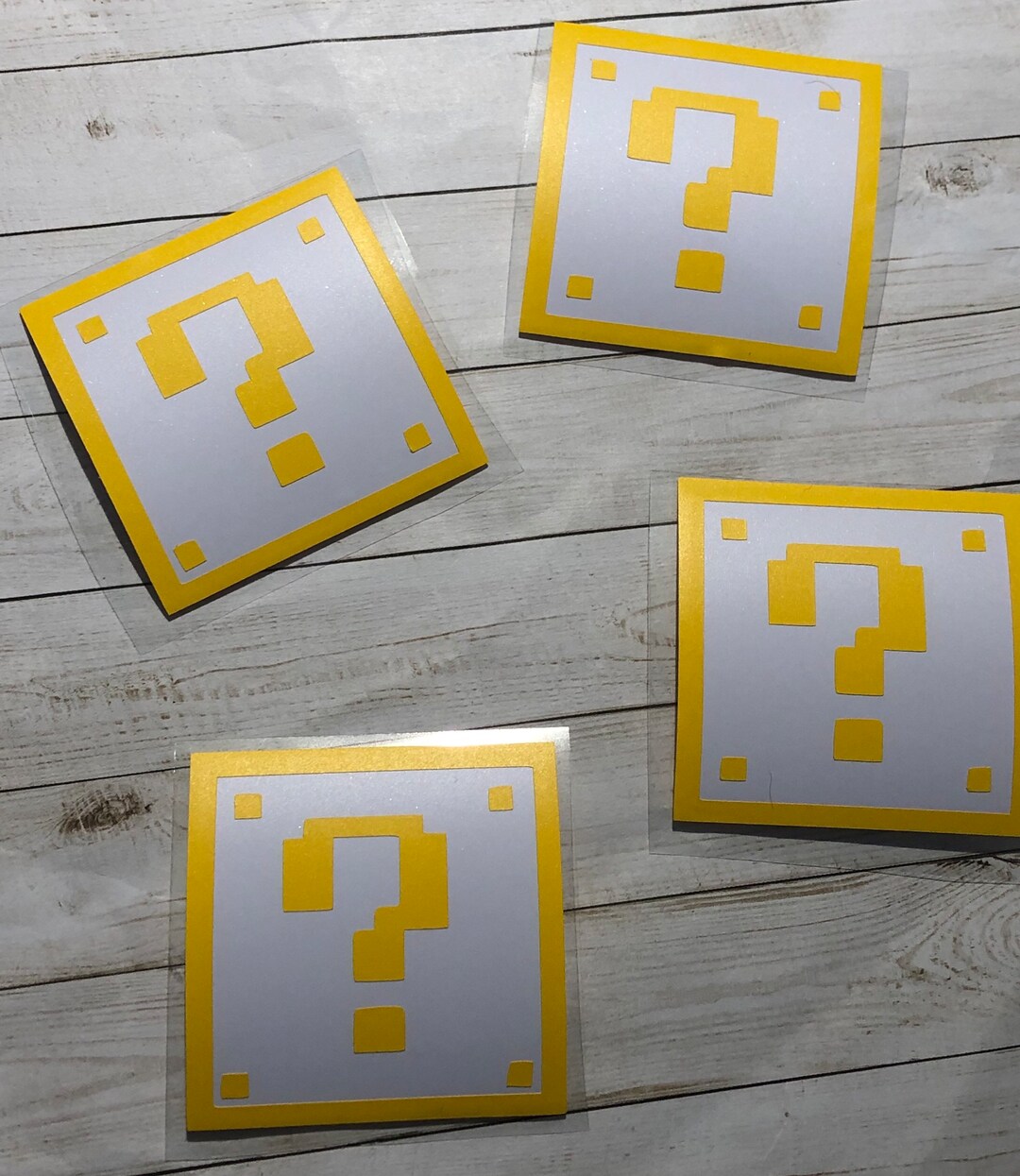 Vinyl Decal: Set of 4 Super Bros Question Mark Box Vinyl Decal / D.I.Y ...
