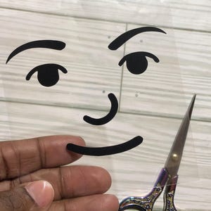 Vinyl Decal: Male Flower Pot Face/ Fishbowl DIY / Clay Pot Man Face ...