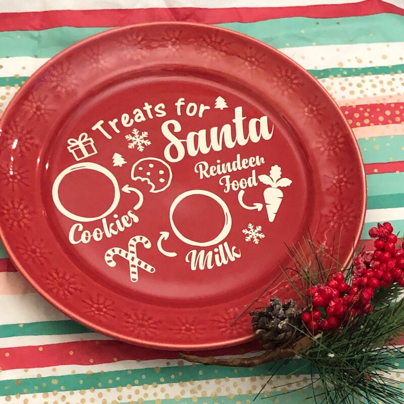 Santa Plate - Etsy