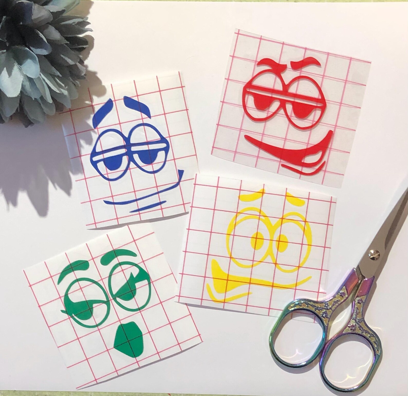 Vinyl Decal: Candy Face Inspired Decals (fun Colors) / Face Silhouette ...