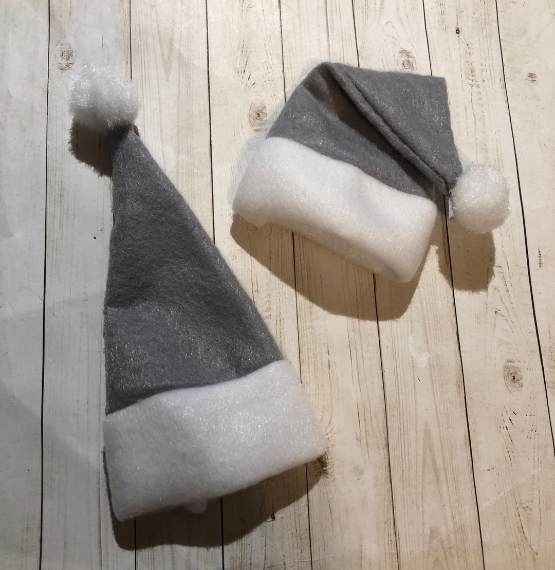 SALE Small Grey Santa Hat / Gnome Hat / Christmas Craft / DIY Project ...