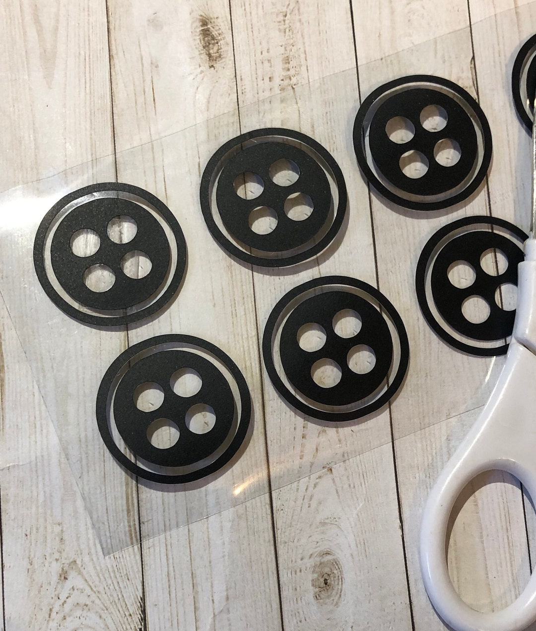 Vinyl Decal: Sheet of 6 Button Vinyl Decals / Doll Decals / D.I.Y ...