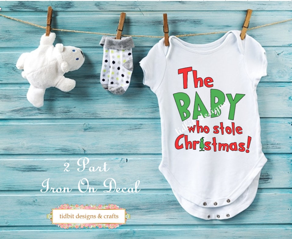 Iron on / HTV: the Baby Who Stole Christmas / Christmas Character ...