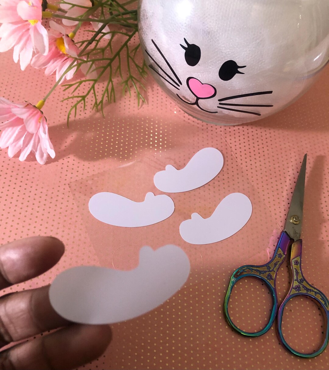 Vinyl Decal: Set of 4 Easter Bunny Arms Vinyl Decal / Easter Craft ...