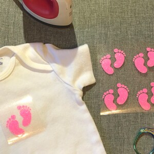 Iron on / HTV: Sheet of 4 Baby Feet Iron on Decal / Tshirt / DIY ...