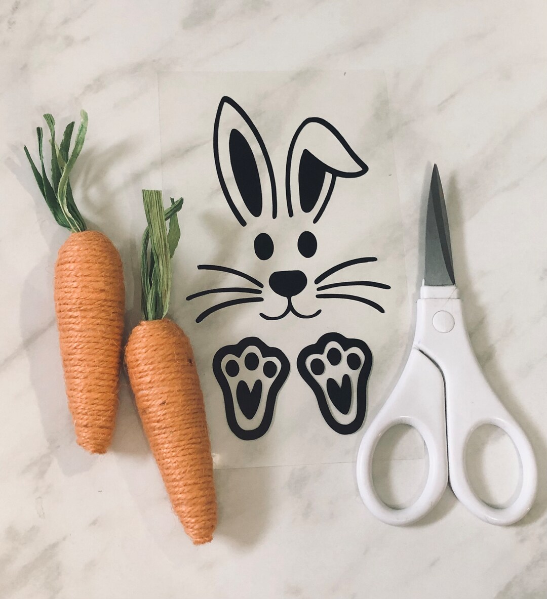 Vinyl Decal: Cute Easter Bunny Vinyl Decal Set (ears/face/feet)diy ...