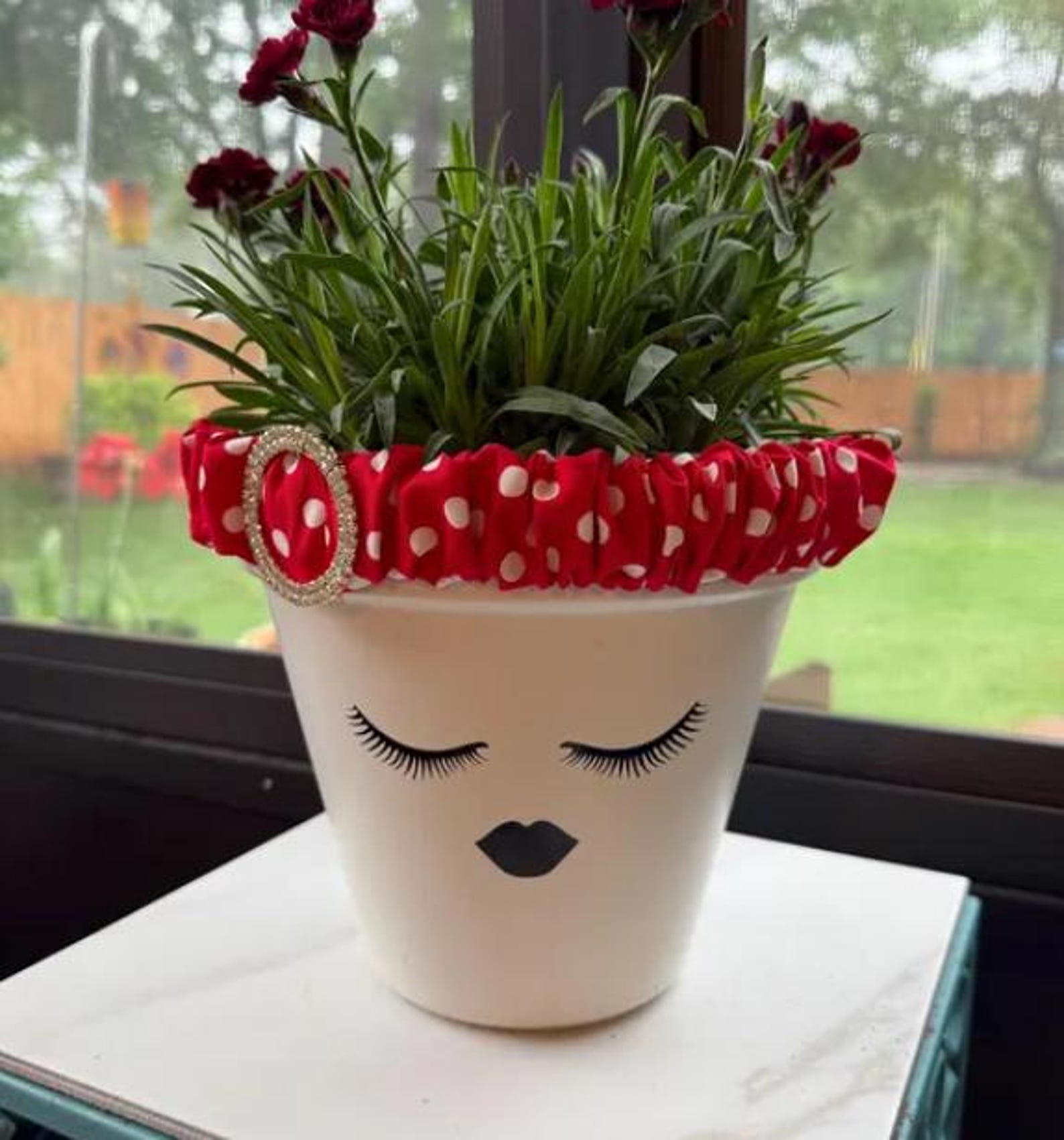 Vinyl Decal: Flower Pot Face / Fishbowl DIY / Clay / Flower Pot DIY ...