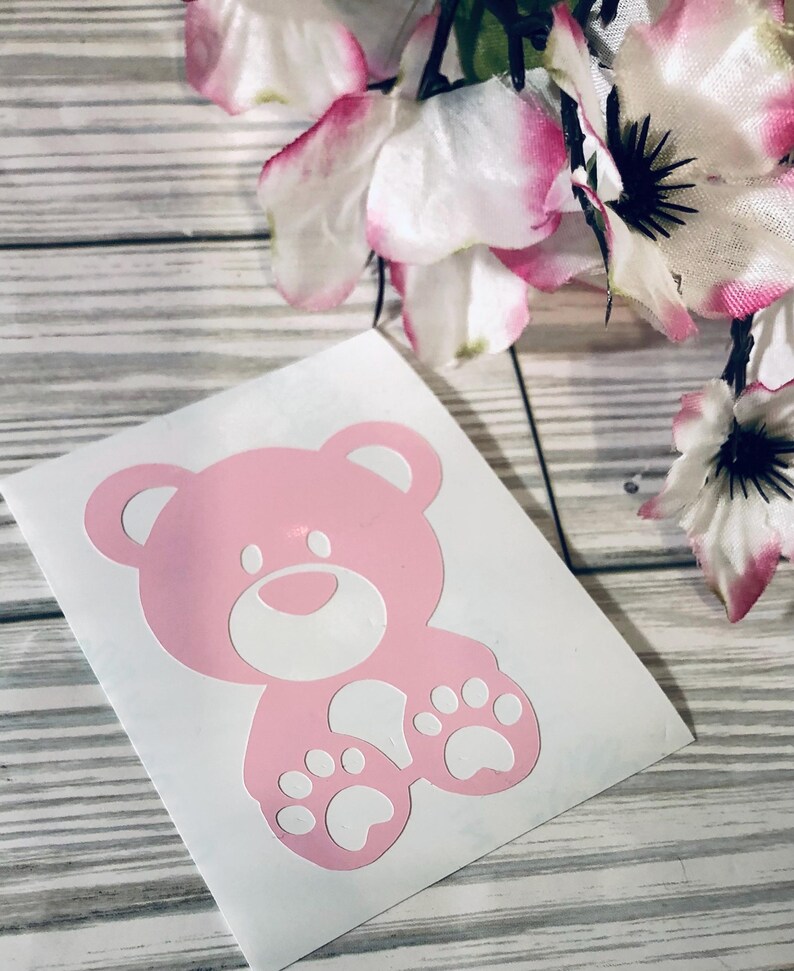 Vinyl Decal: Cute Teddy Bear Vinyl Decal / Baby Shower / DIY Project ...