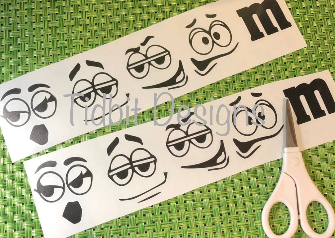 Vinyl Decal: Candy Face Inspired Decals (fun Colors) / Face Silhouette ...