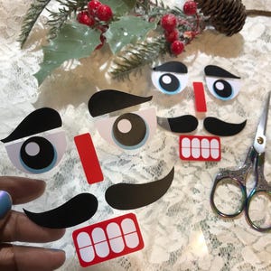 Vinyl Decal: Cartoon Face Mr. Nutcracker 3.50"/ Fishbowl DIY / Flower ...