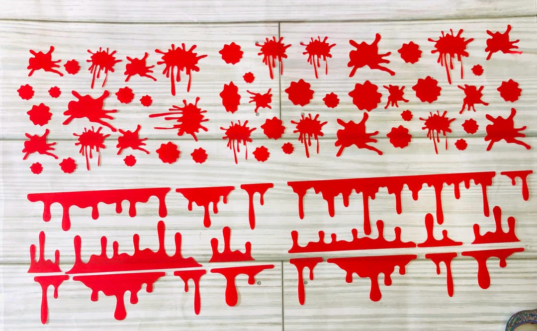 Vinyl Decal: Sheet of Splatter & Drips / Blood/ Splats / Dripping ...