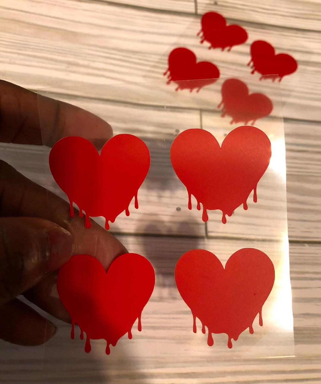 Vinyl Decal: Dripping Heart Vinyl Decals (sheet of 4) - Etsy
