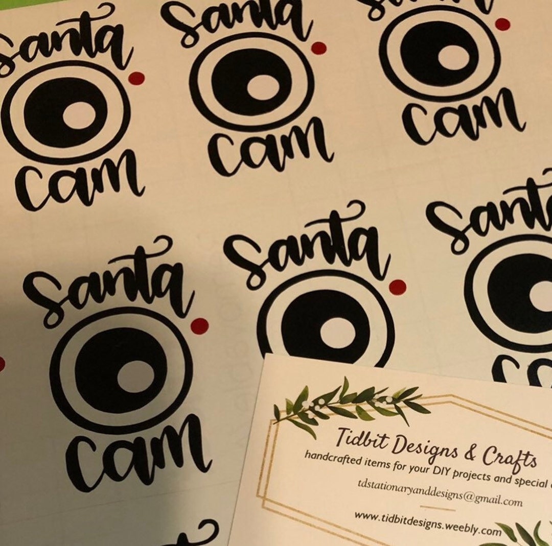 Vinyl Decal: Bulk Sheet of 25 Santa Cam Kit - With Lens and Light D.I.Y ...