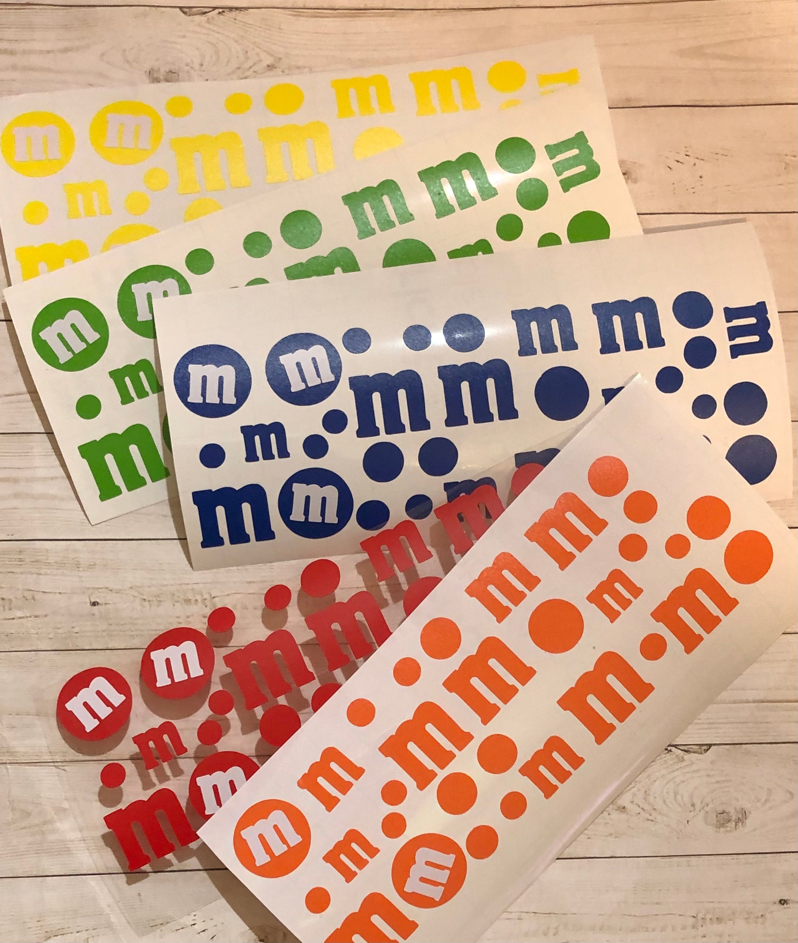 Vinyl Decal: Sheet of M Candy Inspired Decal / Stickers (no Transfer ...
