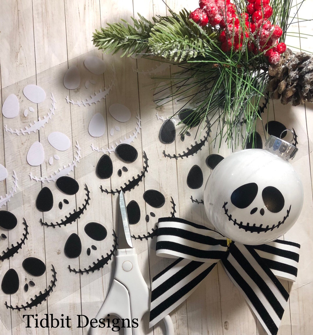 Vinyl Decal: Set of 10 Ornament Size Mr. Nightmare Face / Jack Vinyl ...