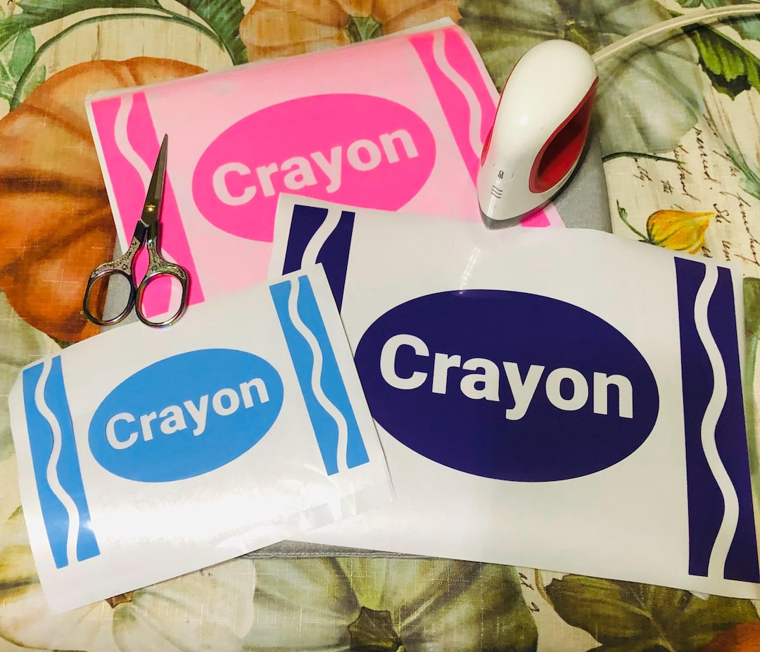 Iron on / HTV: Crayon Iron on Decal / Tshirt / Iron on Decal / DIY ...