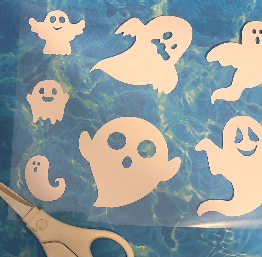 Vinyl Decal: Sheet of 9 Ghost / Halloween Vinyl Decals/ Stickers / DIY ...