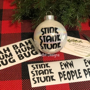 Vinyl Decal: Sheet of 6 Ornament Size Christmas Character Inspired ...