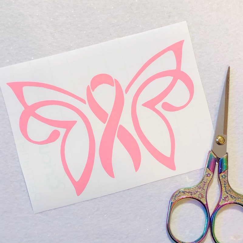 Pink Ribbon Decal - Etsy
