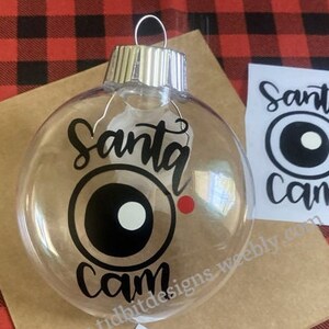Vinyl Decal: Santa Cam D.I.Y Vinyl Decals /ornament/christmas (1 Decal ...