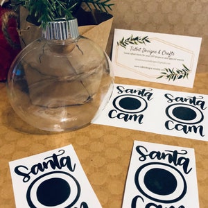 Vinyl Decal: Santa Cam D.I.Y Vinyl Decals /ornament/christmas (1 Decal ...