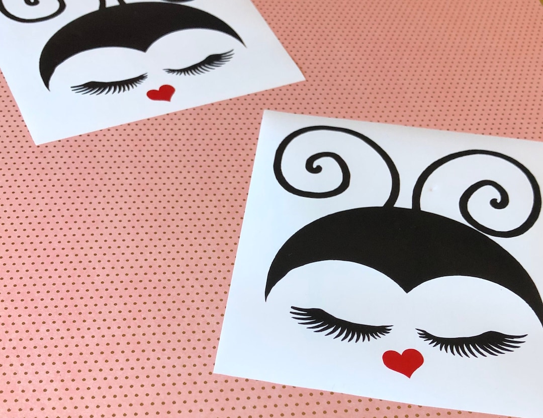 Vinyl Decal: Love Bug Vinyl Decal Set / D.I.Y Project ( Face + 6 Hearts ...