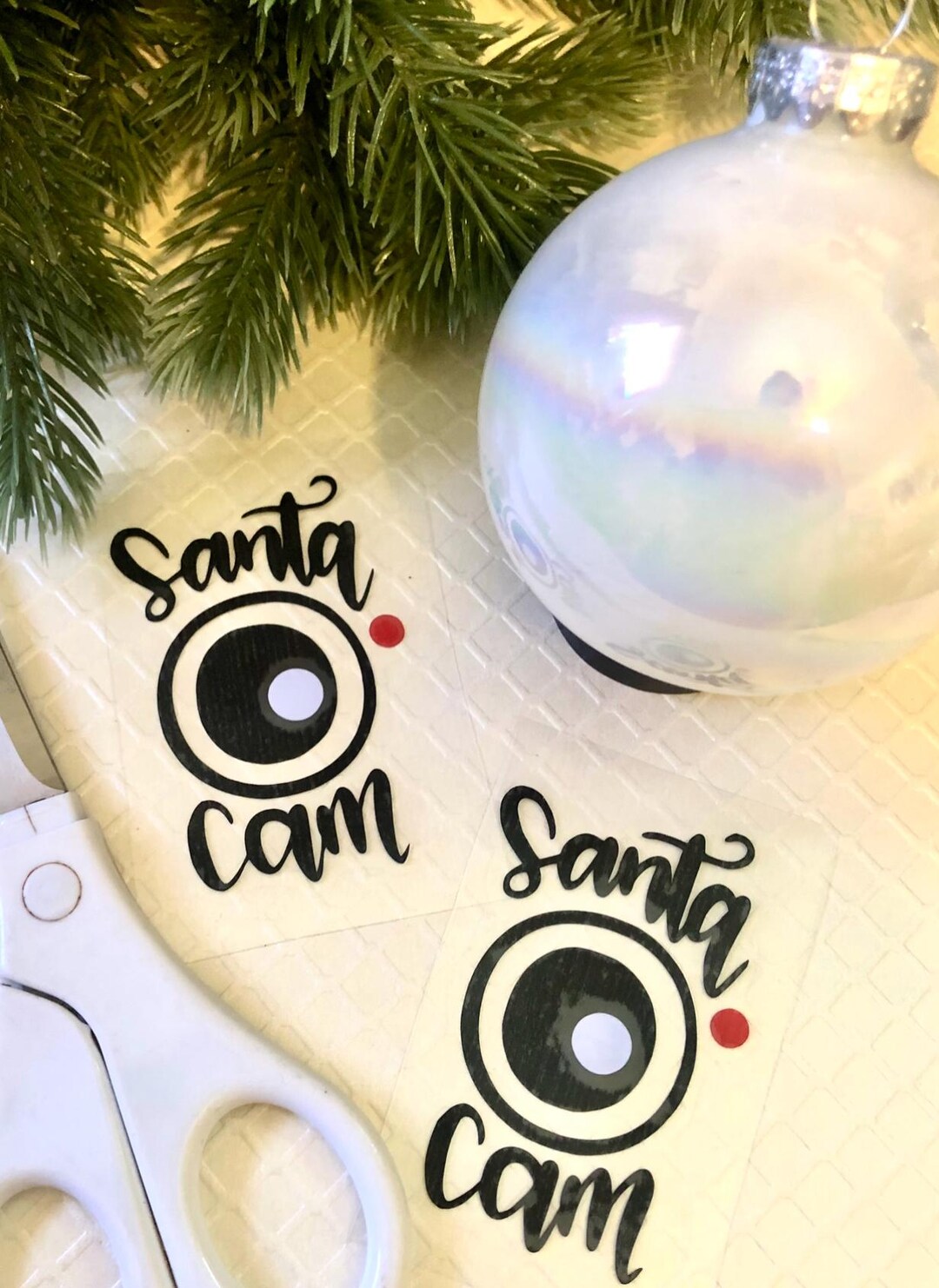 Vinyl Decal: Santa Cam D.I.Y Vinyl Decals /ornament/christmas (1 Decal ...
