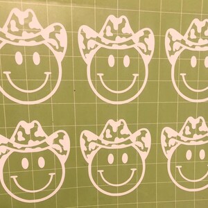 Iron on / HTV: Cowboy Hat Lightning Bolt Smiley Face Iron-on Decal / T ...