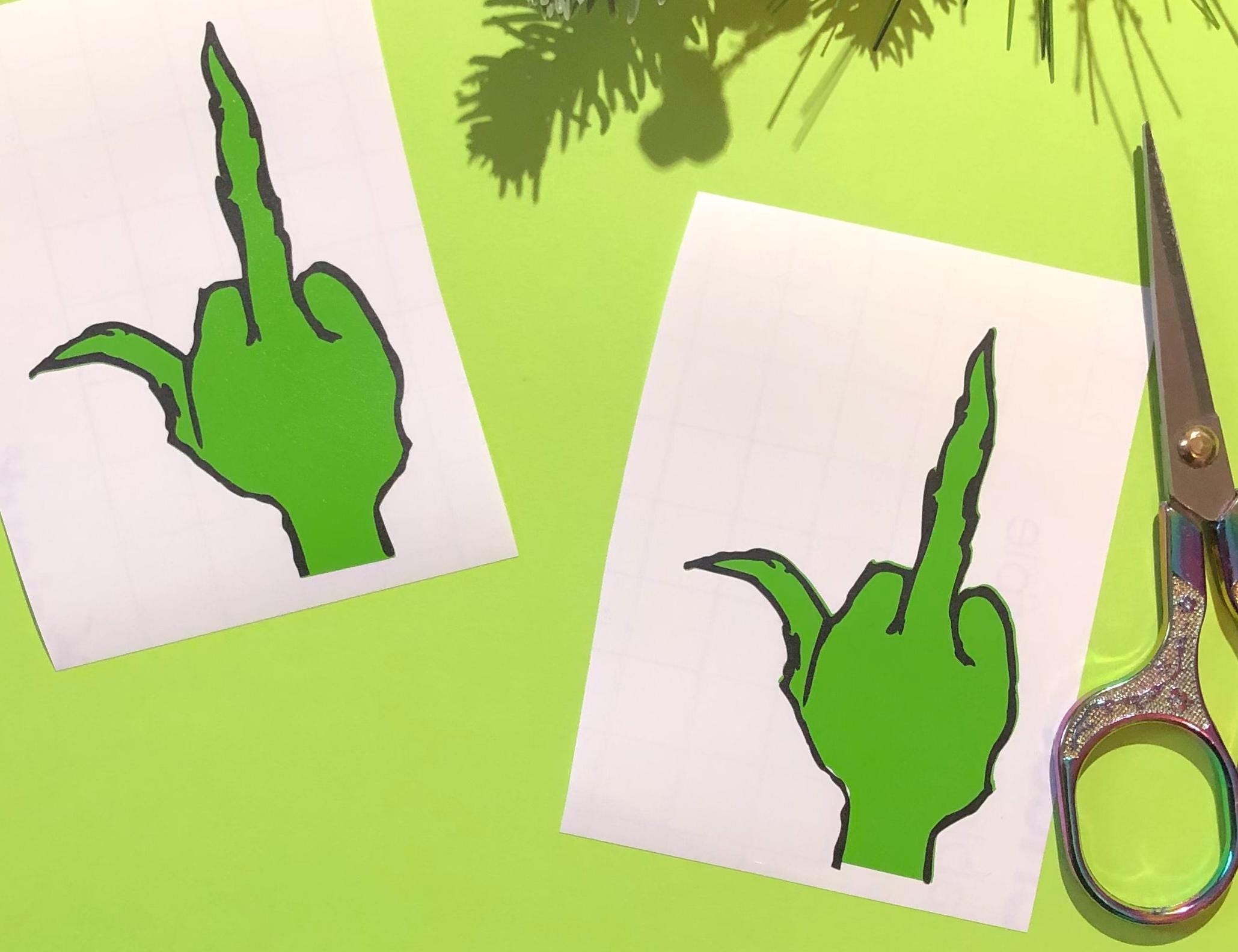 Vinyl Decal: Middle Finger Christmas Character Vinyl Decals (1 Vinyl ...
