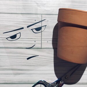 Vinyl Decal: Male Flower Pot Face/ Fishbowl DIY / Clay Pot Man Face ...