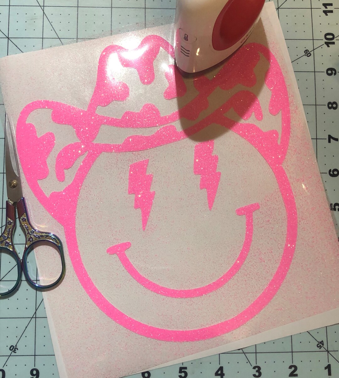Iron on / HTV: Cowboy Hat Lightning Bolt Smiley Face Iron-on Decal / T ...
