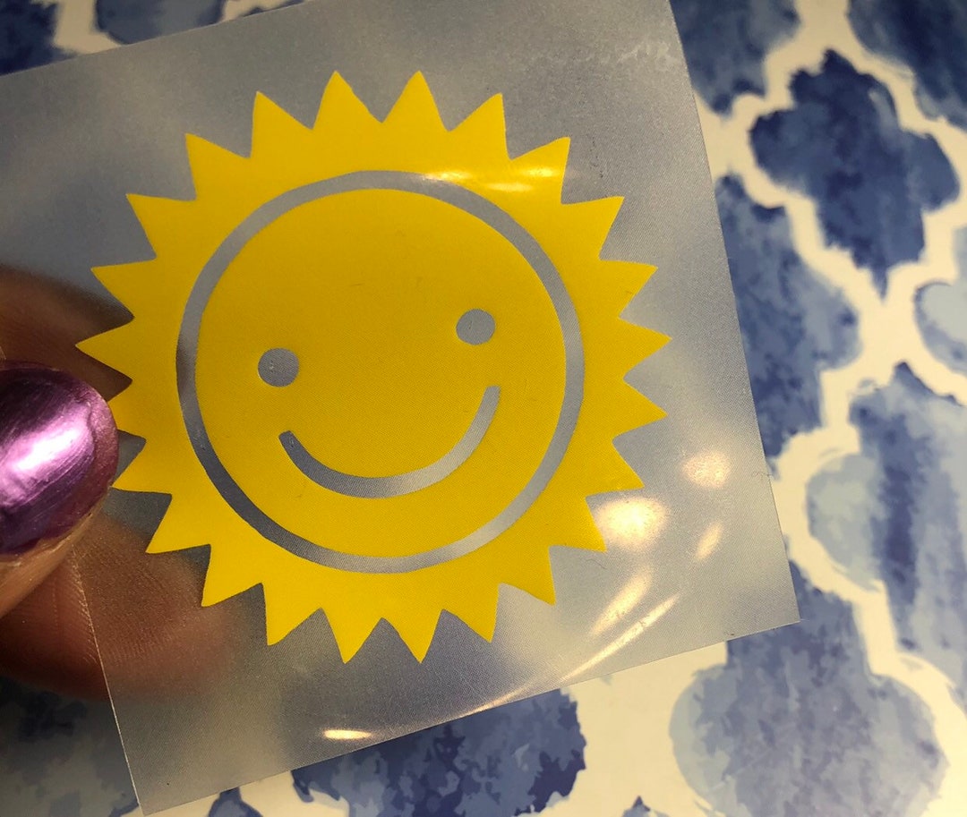 Iron on / HTV: Happy Sun Iron-on Decal D.I.Y Project /HTV - Etsy