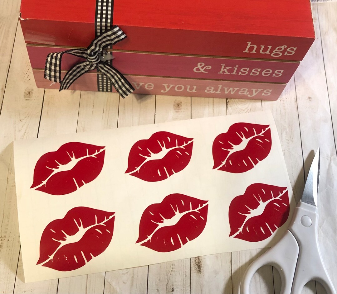 Vinyl Decal: Sheet of Cute Kisses (2.30"wide) Vinyl Decals / D.I.Y ...