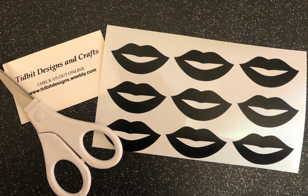 Vinyl Decal: Sheet of Lips Silhouette Sticker / Decal /doll Accessories ...