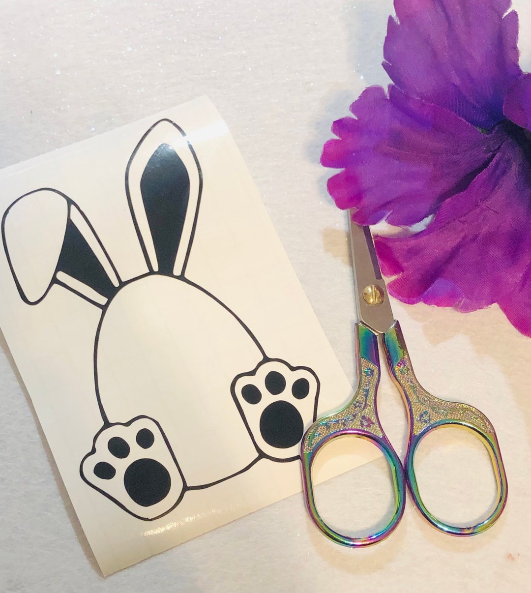 Vinyl Decal: Cute Easter Egg Bunny Vinyl Decal / DIY Project 1 Decal - Etsy