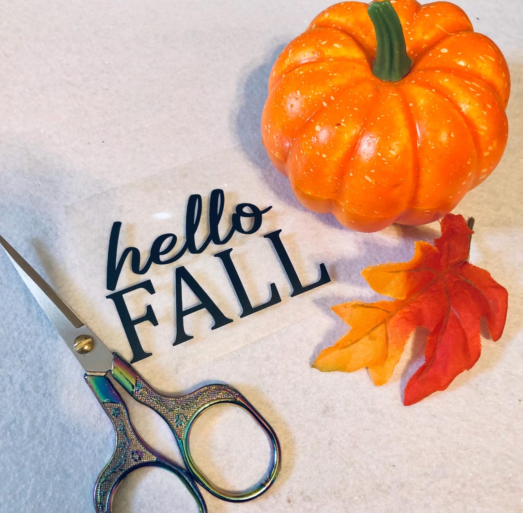 Vinyl Decal: Hello Fall Vinyl Decal / DIY Decal only 1 Decal - Etsy