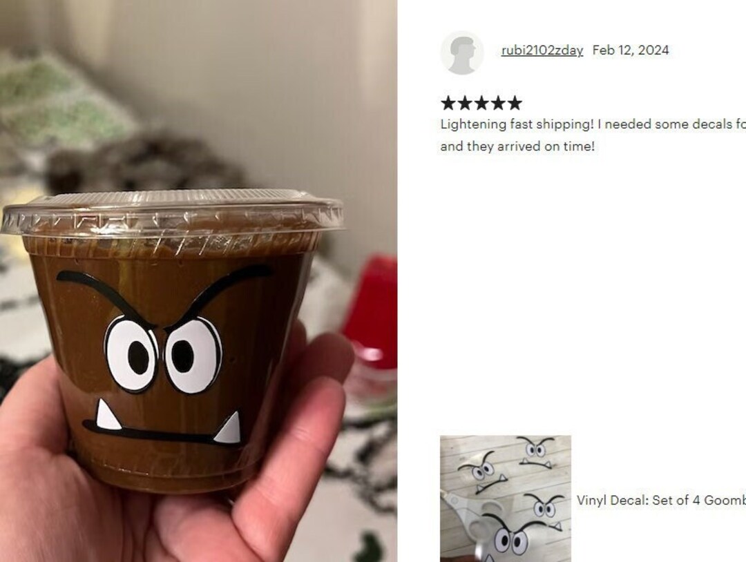 Vinyl Decal: Set of 12 Goomba Vinyl Decals (2.25" Wide) - Etsy