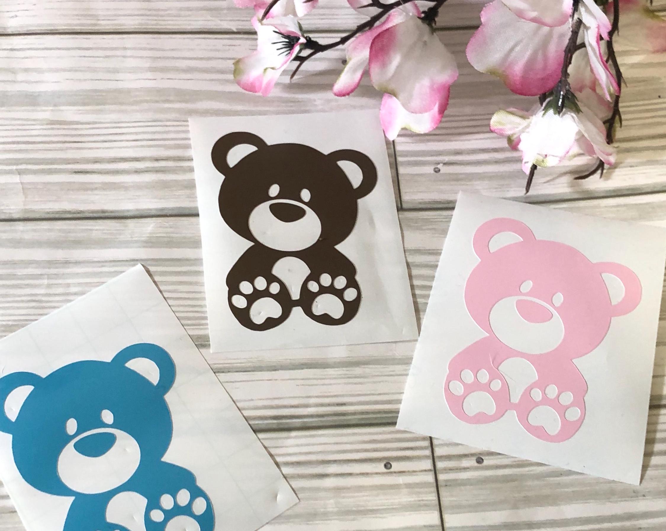 Vinyl Decal: Cute Teddy Bear Vinyl Decal / Baby Shower / DIY Project ...