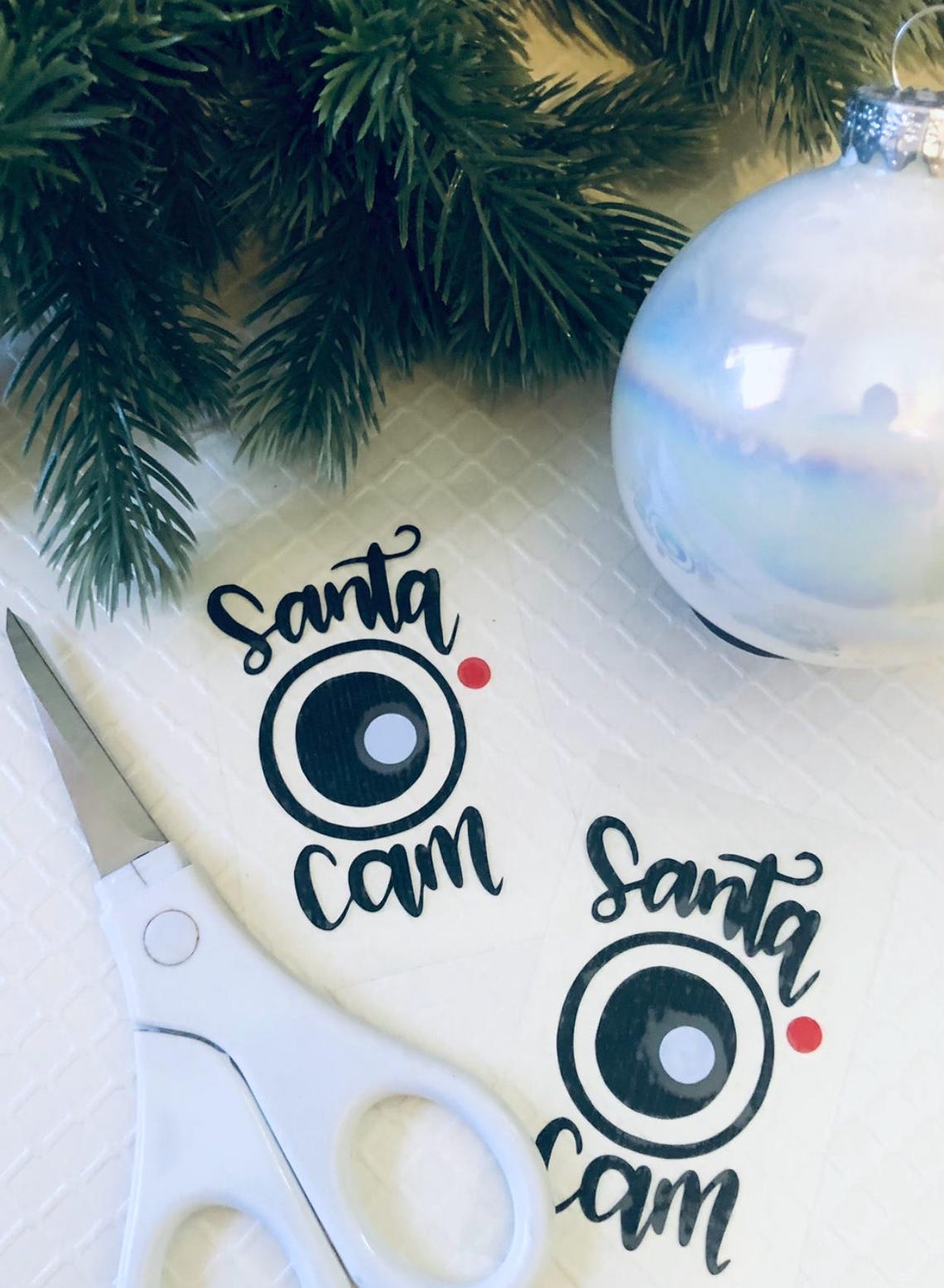 Vinyl Decal: Santa Cam D.I.Y Vinyl Decals /ornament/christmas (1 Decal ...
