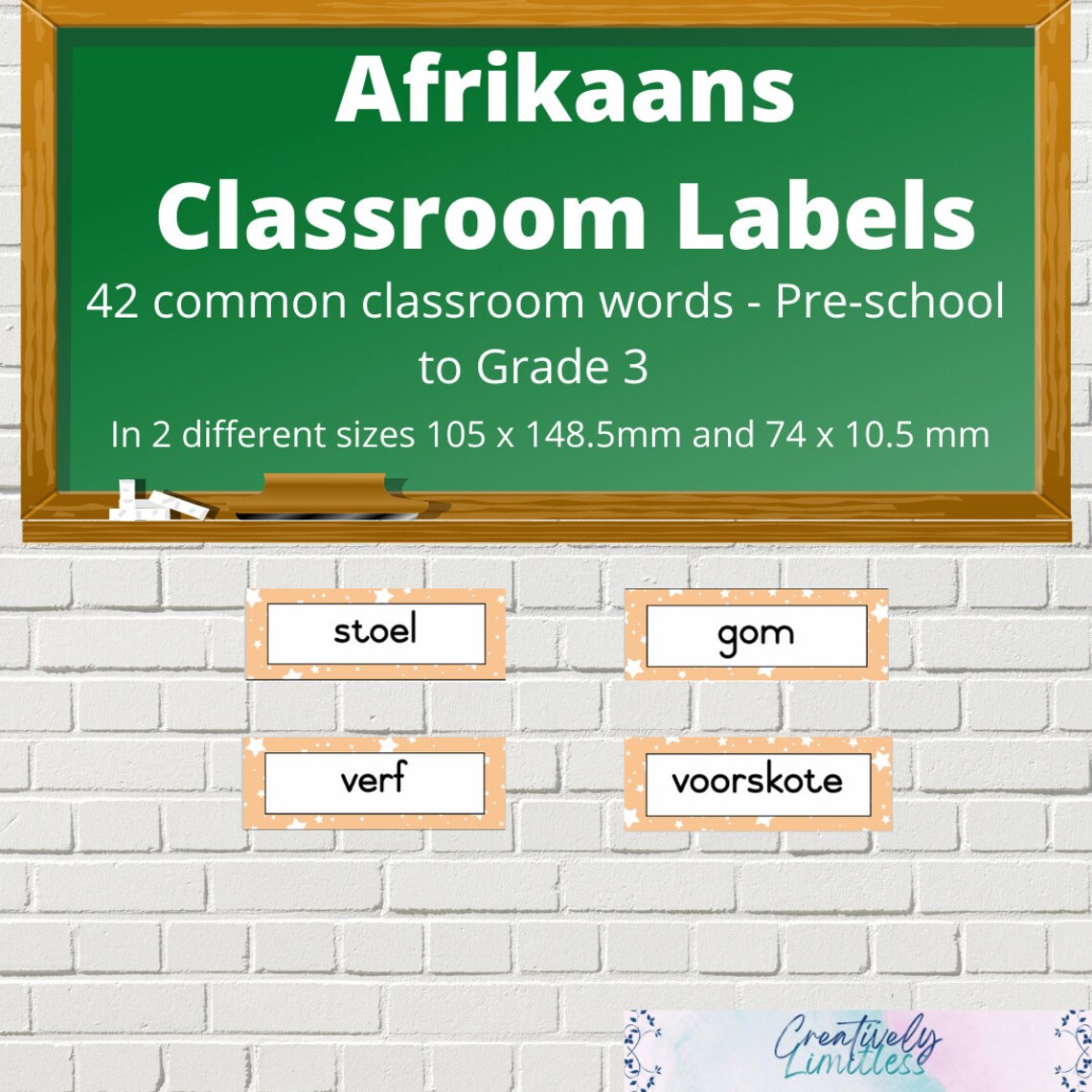 Afrikaans | Classroom Labels | Star Border | Foundation Phase ...