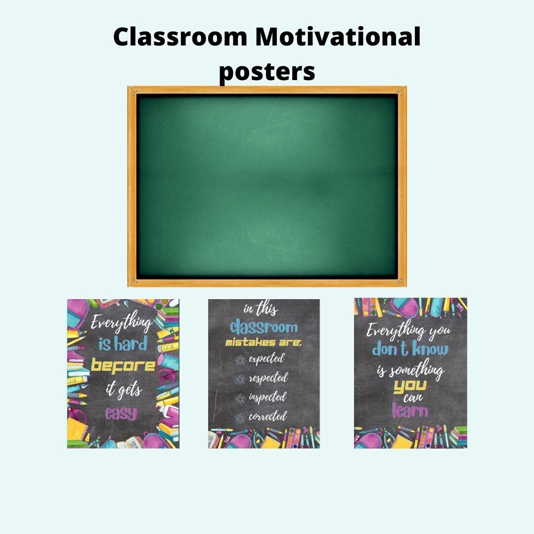 Set of 3 |classroom Motivational Posters | A3 | Digital Download ...