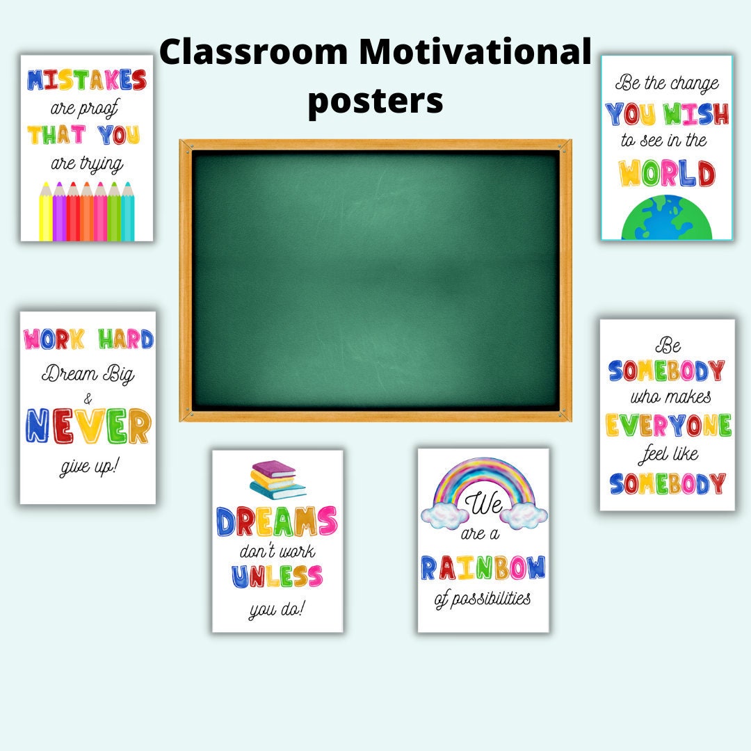 Set of 6 | Classroom Motivational Posters | A4 | Digital Download ...