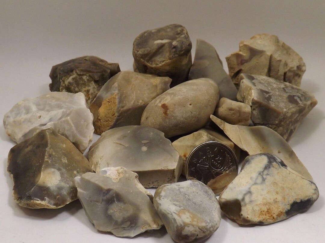 Parcel of Untreated Grey Flint Nodules, Great for Flint Knapping, Fire ...