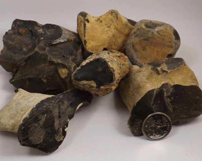 Parcel of 7 Natural Flint Nodules, Great for Flint Knapping, Fire ...