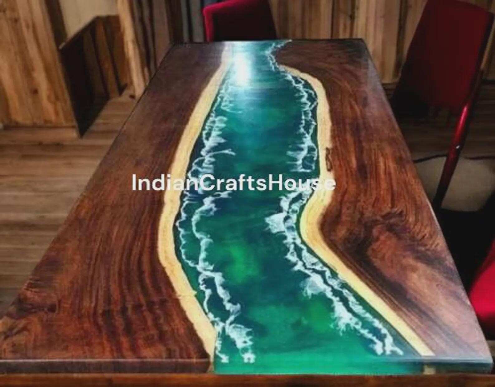 Epoxy Center Resin Table Top Home Decor / Epoxy Resin Dining Table Top ...